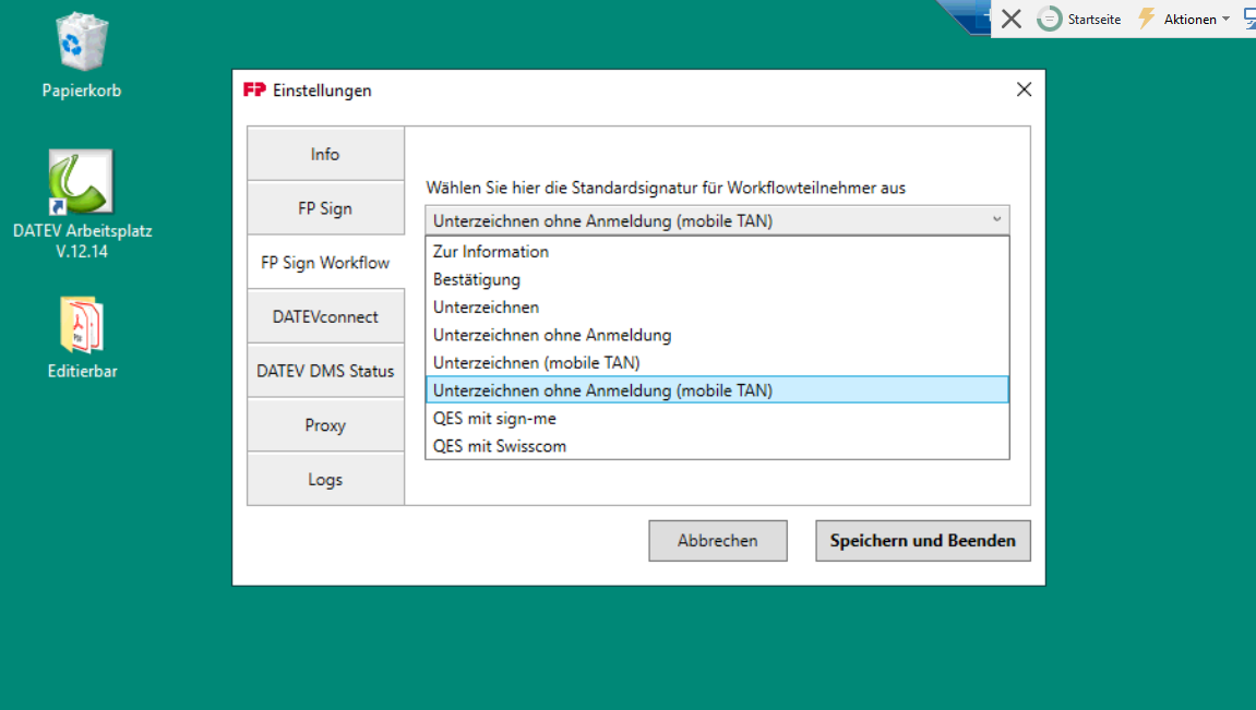 Steuerberater und Mandanten unterschreiben direkt im DATEV DMS mit FP Sign