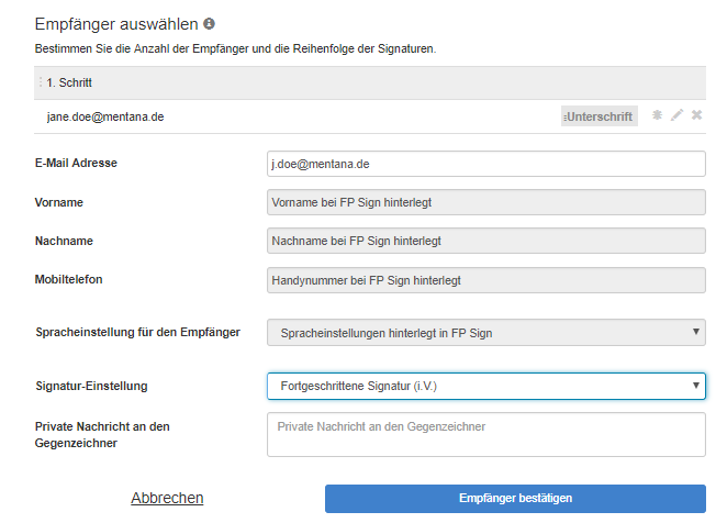 FP Sign Benutzerhandbuch
